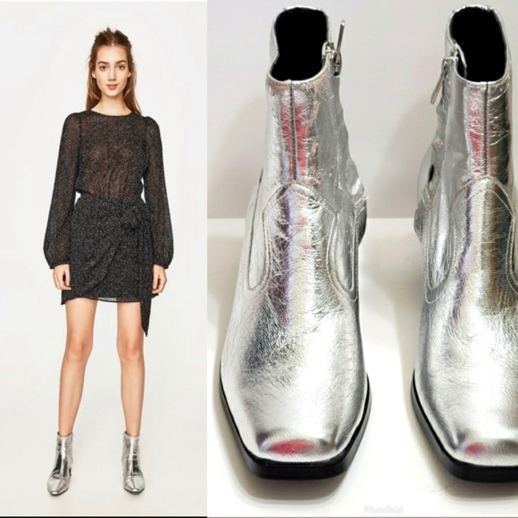 Calvin Klein | Shoes | Nwob Silver Wear Calvin Klein Silver Sadi Paper ...